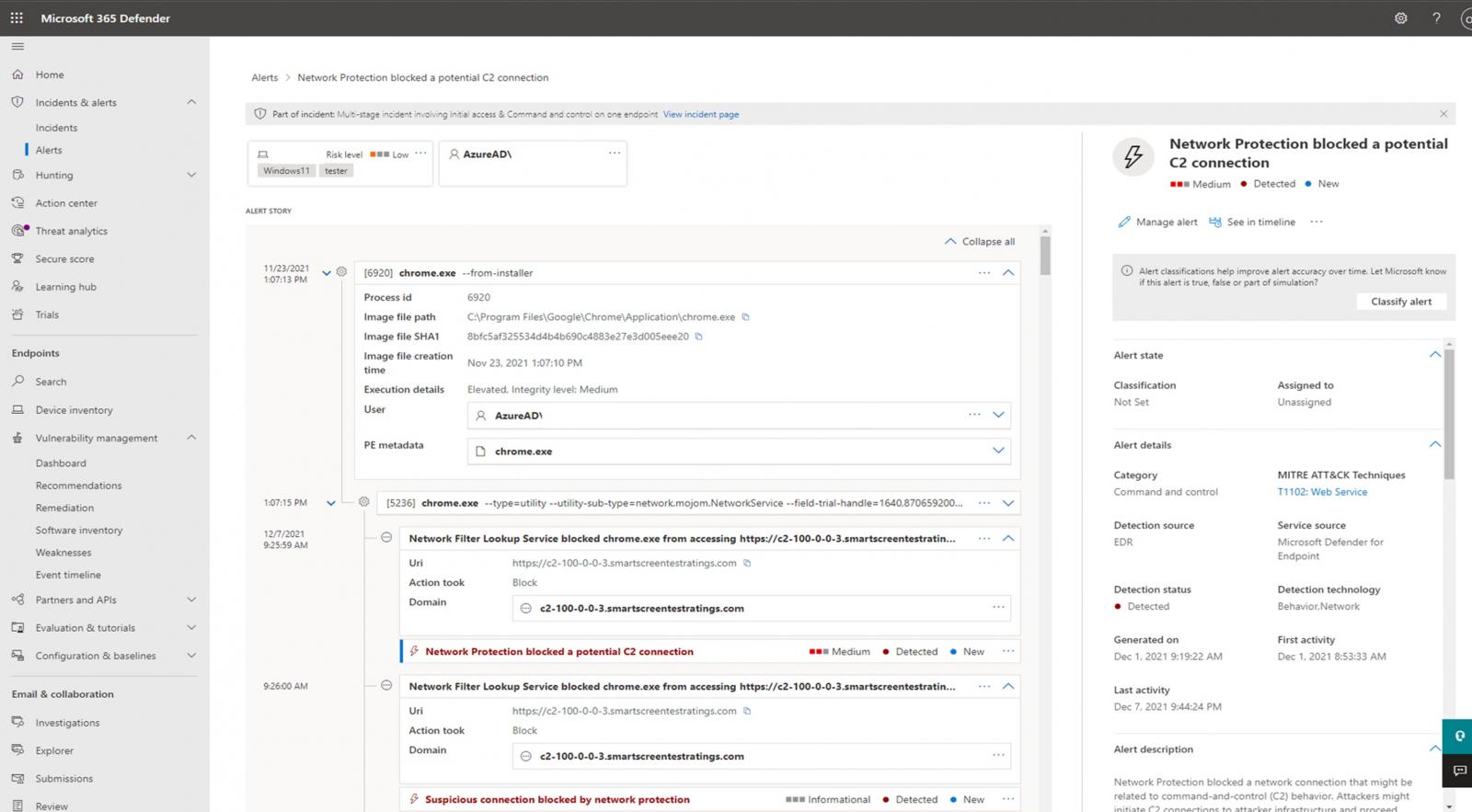 Microsoft Defender adds command and control traffic detection